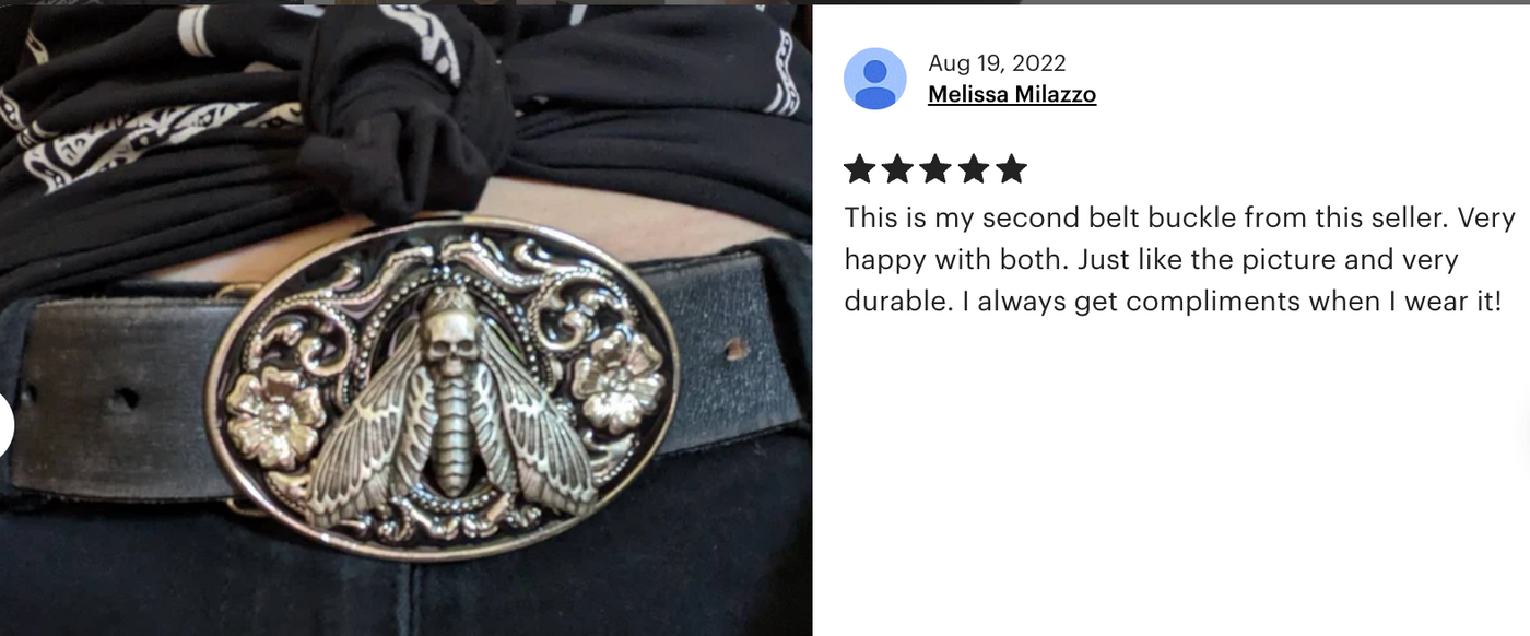 Dead Moth Belt Buckle